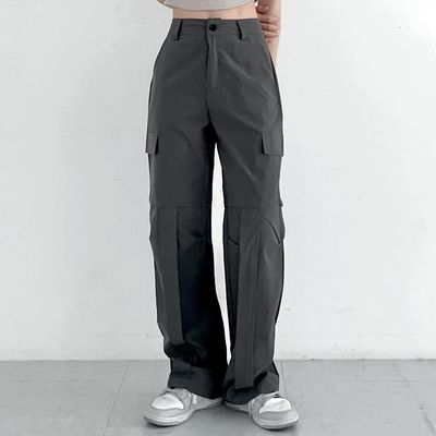 pintuck pocket wide pt！ | いつでも送料0円ーNO.1レディスファッション韓国通販 amood(アムード）