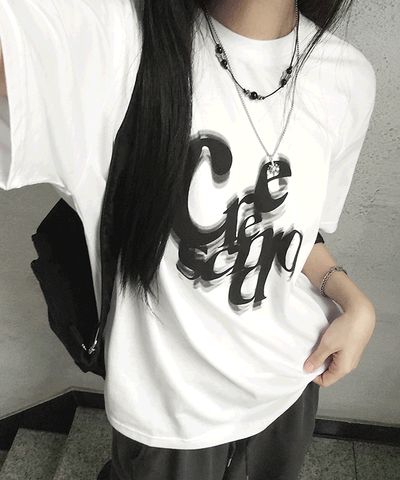 [長袖追加!🖤]ビンテージ y2k プリンティング 捺染 レタリング ルーズフィット Tシャツ 3color | いつでも送料0円ーNO.1レディスファッション韓国通販 amood(アムード）
